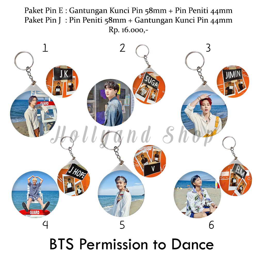 Jual Pin Peniti + Gantungan Kunci Pin BTS Bangtan Boys Permission to Dance Butter Jin V Taehyung ...