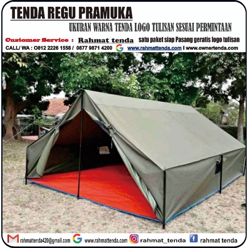 Jual Tenda Regu Camping Pramuka Barak sekolah jumbo - 3x4x2M 1set ...