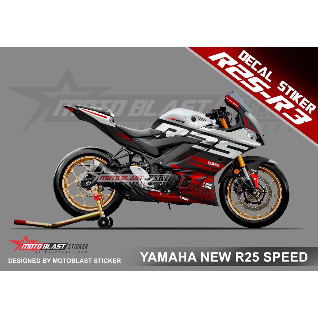 Jual Decal Stiker Yamaha New R25 Speed Full Body Motoblast | Shopee ...