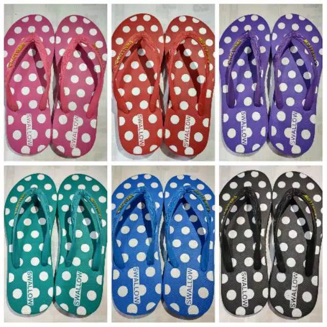 Jual Sendal Swallow Nice Polkadot / Sendal Jepit Swallow | Shopee Indonesia