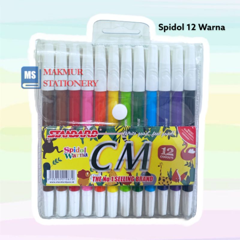 Jual Spidol Berwarna / Spidol CM 2 Standard 12 Warna | Shopee Indonesia