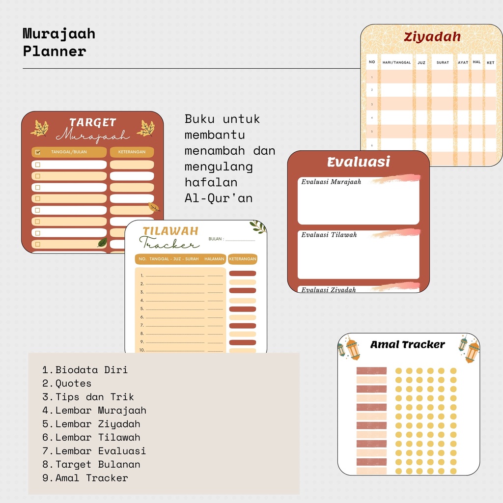 Jual Desain Murajaah Planner PNG/JPG/PDF | Shopee Indonesia