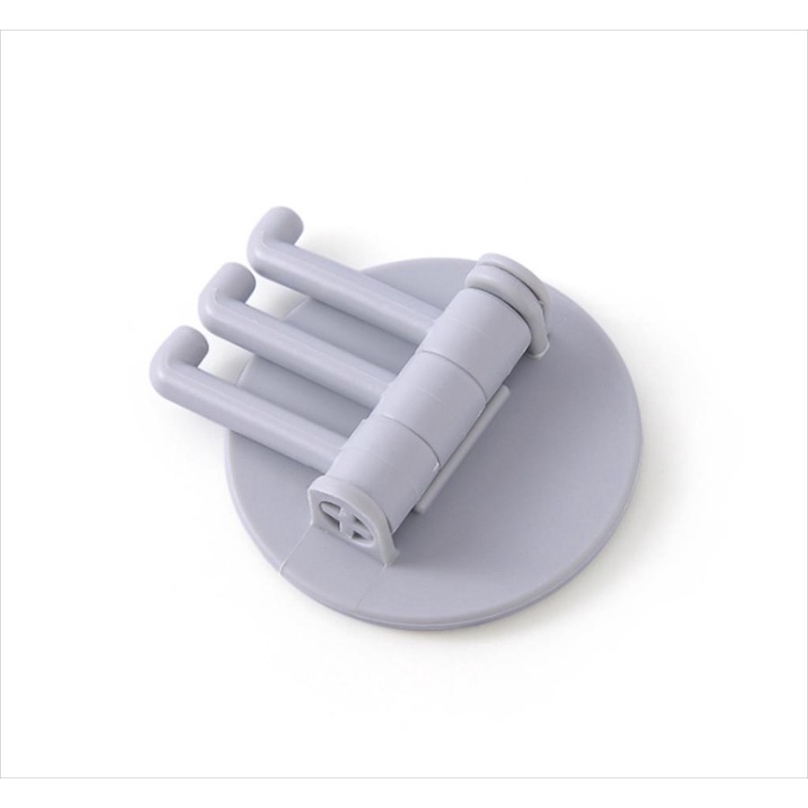 Jual Gantungan Tempel Hook 3 Cabang Putar Hanger Tempel Dinding Kamar ...