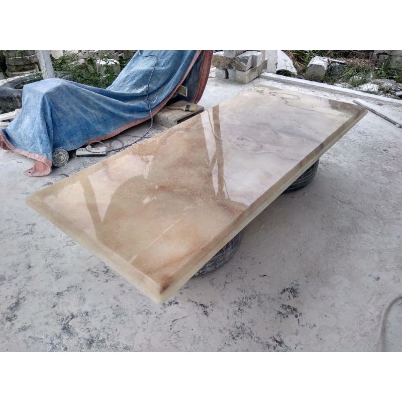 Jual Top table bahan onix super bawean khas Tulungagung | Shopee Indonesia