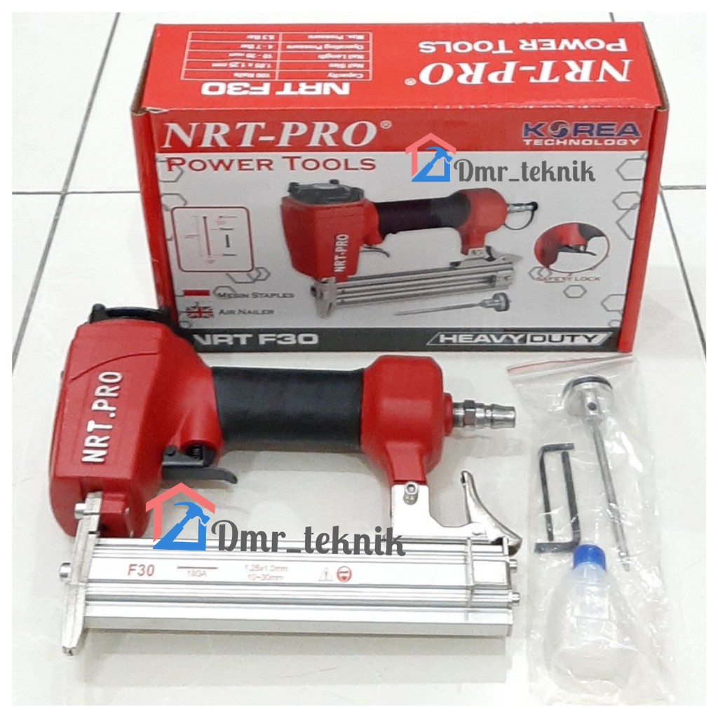 Jual PAKU TEMBAK ANGIN NRT-PRO Air Nailer F30 Mesin Alat Paku Tembak Lurus | Shopee Indonesia