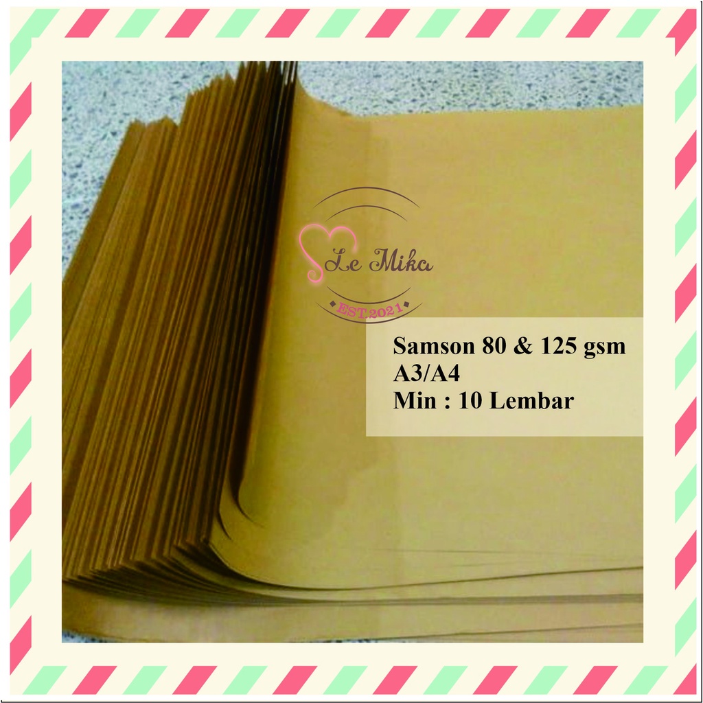 Jual Kertas samson 80 gsm 125 gsm A3 A4 | Shopee Indonesia