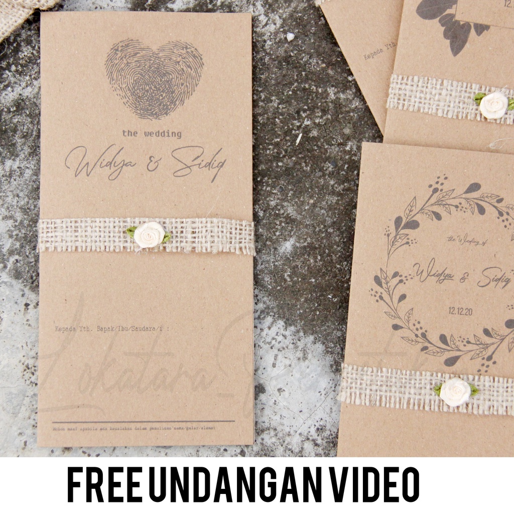 Jual Undangan Pernikahan Unik mini Rustic Vintage terlaris 001 | Shopee ...