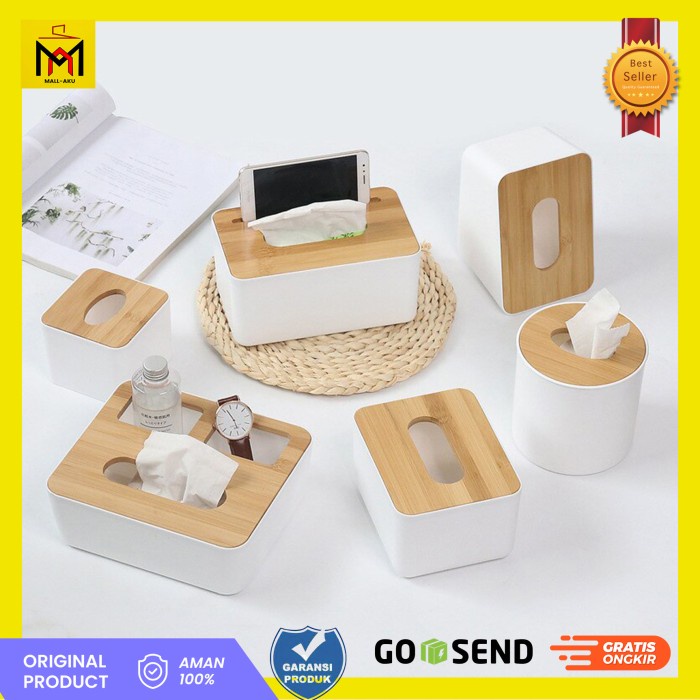 Jual Kotak Tissue Meja Kantor Ruang Tamu Kamar Model Kayu Multifungsi ...