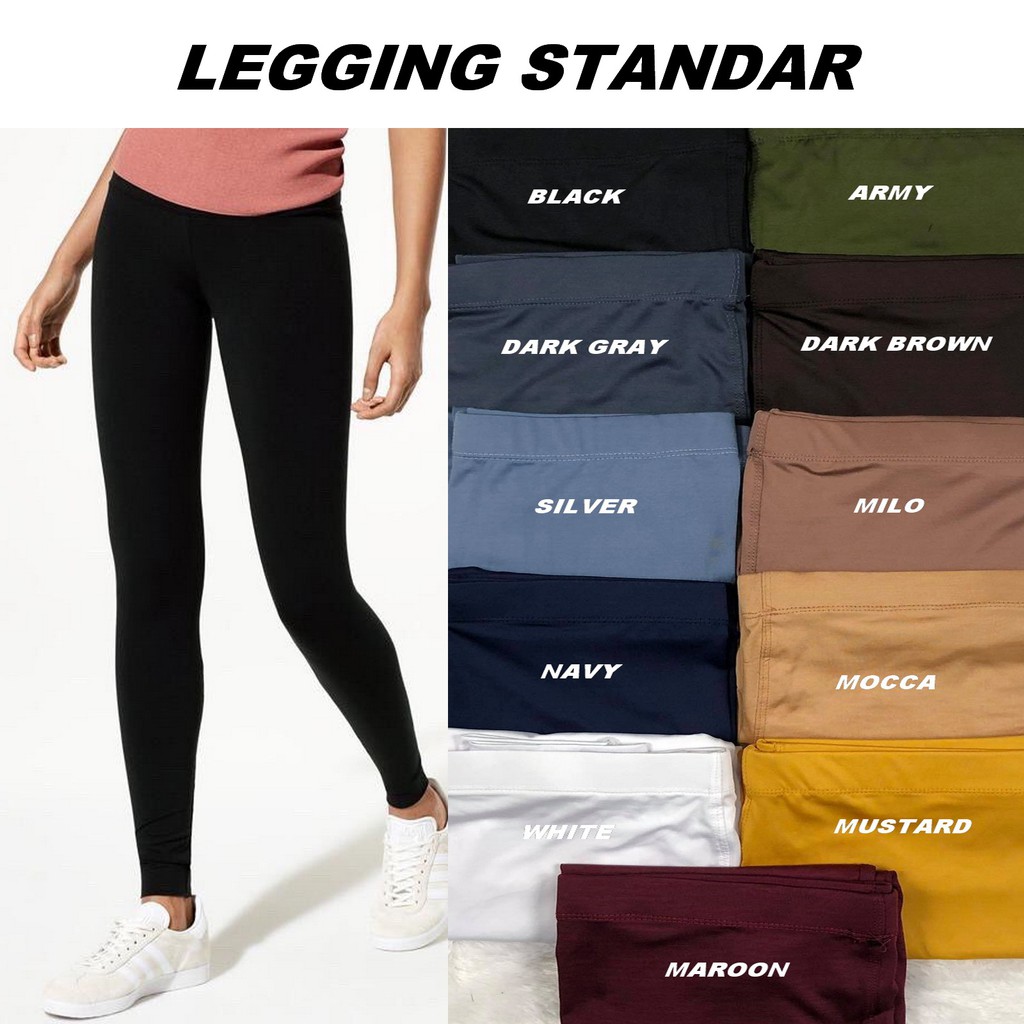 Jual Basic Legging Leggings Panjang Spandek Standar Sampai Super Jumbo ...