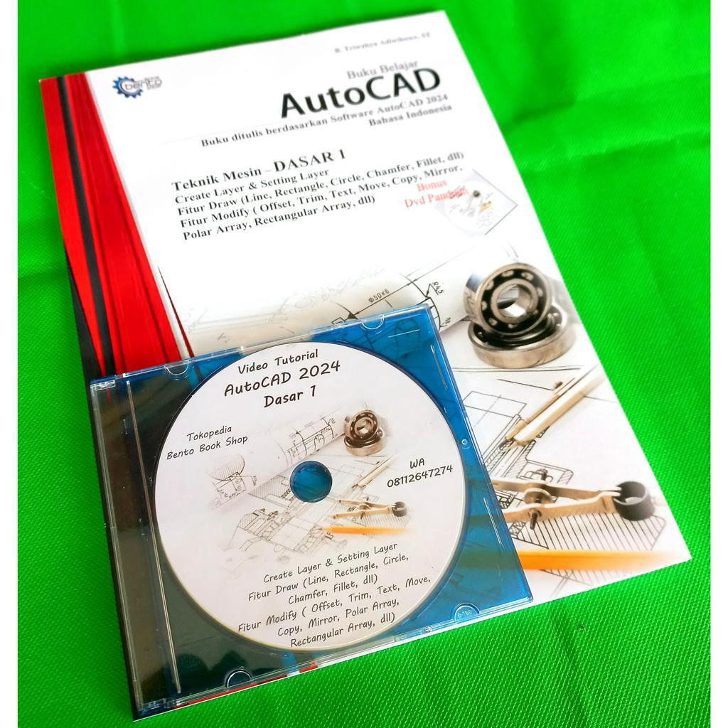 Jual Buku AutoCAD 2024 Dasar 1 + Dvd Tutorial | Shopee Indonesia