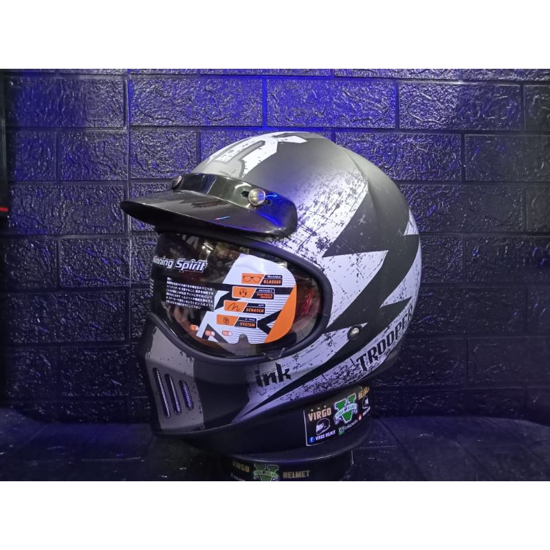 Jual HELM INK TROOPER THUNDER MATT BLACK GUNMETAL DOF | Shopee Indonesia