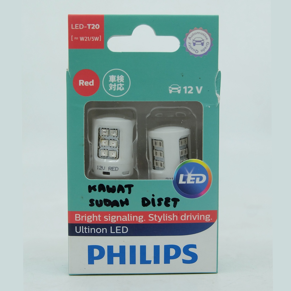 Jual Lampu Philip LED-T20 RED 12V | Shopee Indonesia