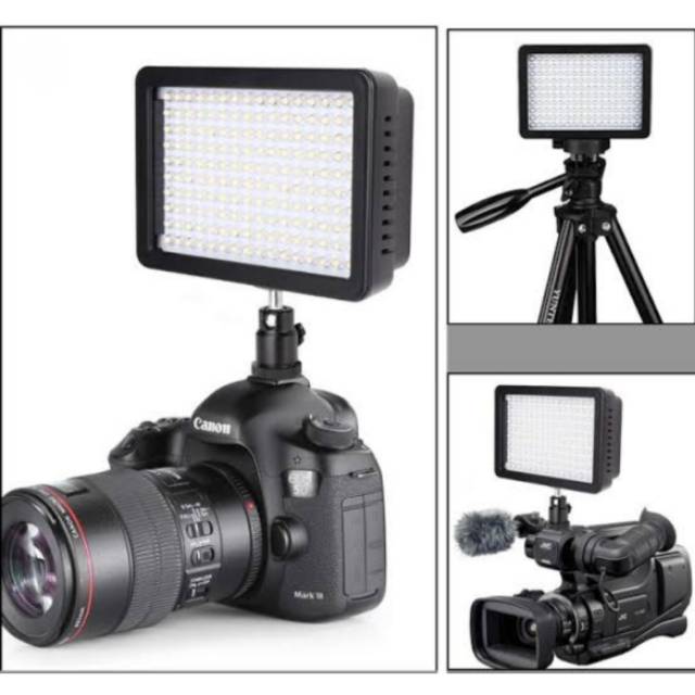 Jual Lightdow lighting kamera Canon Nikon160 LED lampu video light ...