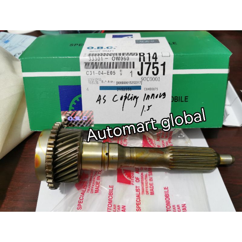 Jual input shaft as kopling innova 33301-ow060 33x27x21 | Shopee Indonesia