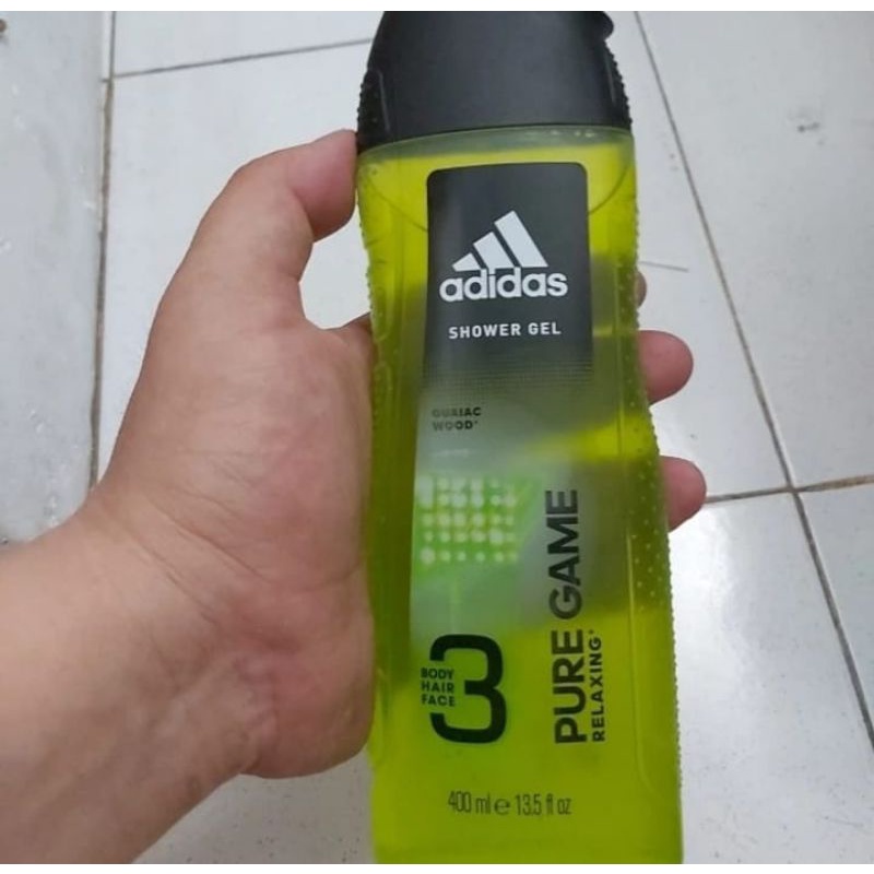 Jual Adidas Shower Gel Pure Game 3in1 Body Hair Face 400ml | Shopee Indonesia
