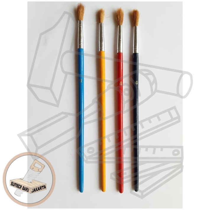 Jual KINRYU Kuas Lukis No. 10 Koas Cat Air Warna Gambar Acrylic Akrilik ...