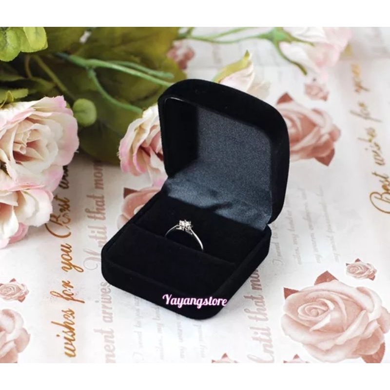Jual KOTAK CINCIN - TEMPAT CINCIN - BOX CINCIN BELUDRU LAMARAN TUNANGAN ...