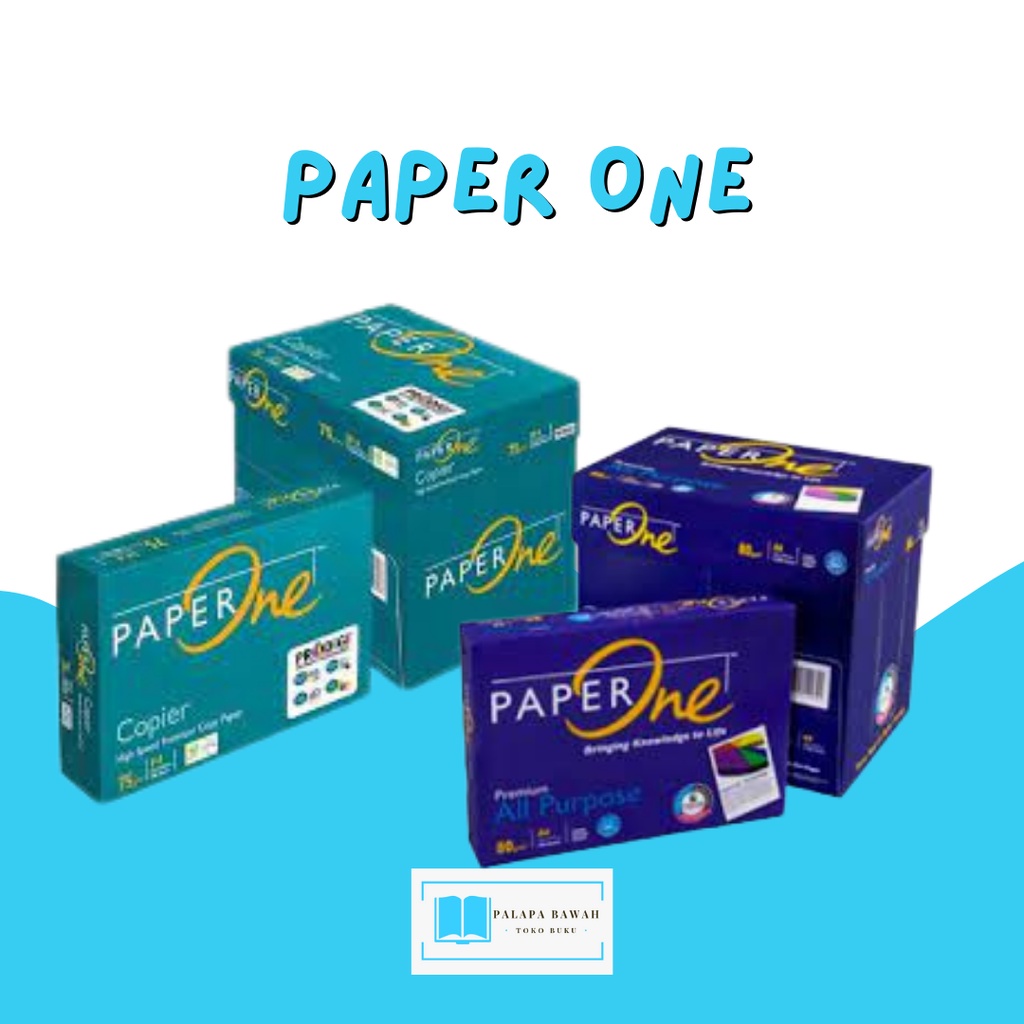 Jual PAPER ONE KERTAS PRINT HVS A4,F4 / 75,80 GRAM[ PER RIM ] | Shopee Indonesia