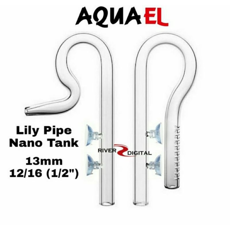 Jual Aquascape Lily Pipe Mini Nano Tank Glass Kaca Inflow & Outflow ...