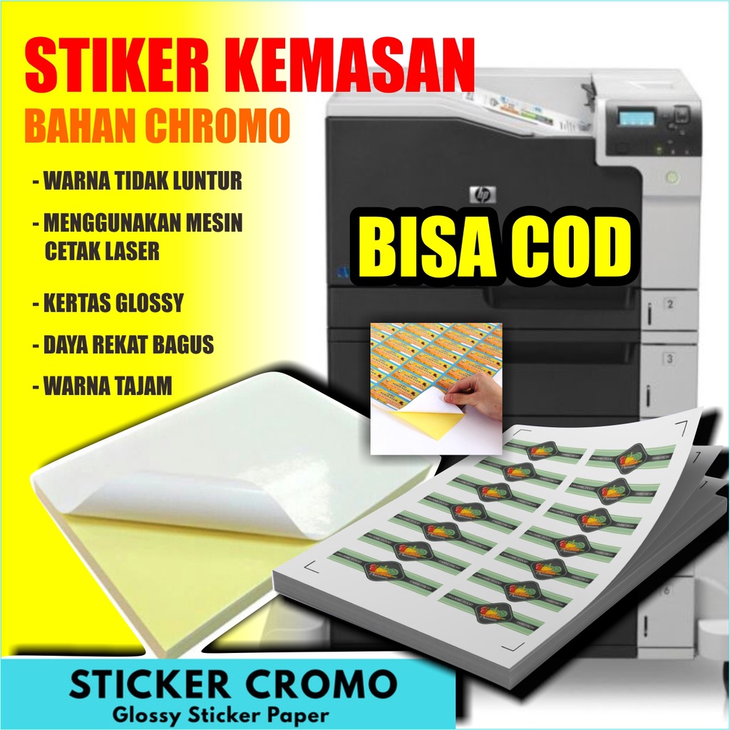 Jual Cetak Stiker chromo / Cetak Stiker Label Kemasan / Label Usaha ...