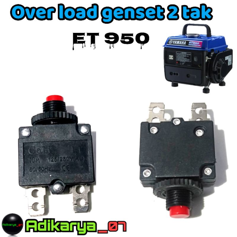 Jual Overload Main Circuit Breaker MCB Genset ET950 Push Reset Switch ...