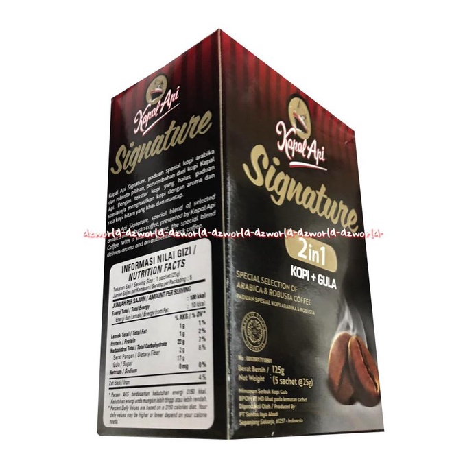 Jual Hadir Kapal Api Signature Arabica Robusta Coffee 5 Sachet 2In1 ...