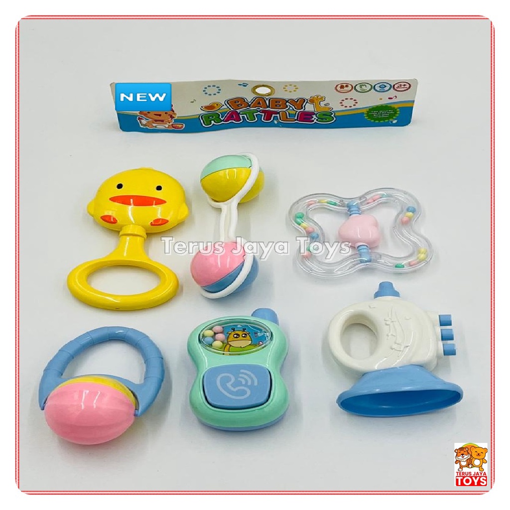 Jual MAINAN BABY PLAY SET ISI 6PCS MAINAN BAYI KERINCINGAN/MUSICAL BABY ...