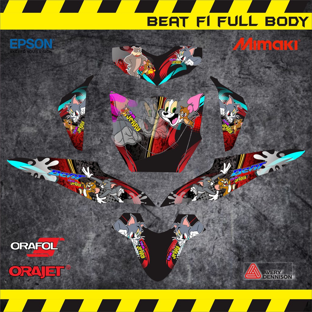 Jual STICKER DECAL BEAT FI FULLBODY MOTIF TOM JERRY | Shopee Indonesia