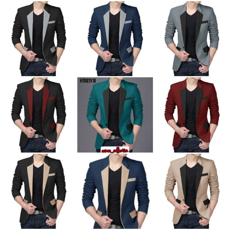 Jual blazer pria gaul / Blazer pria masa kini | Shopee Indonesia