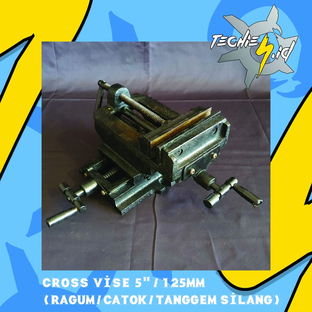 Jual Cross Vise 5inch / 125mm (Ragum / Catok / Tanggem Silang) | Shopee ...