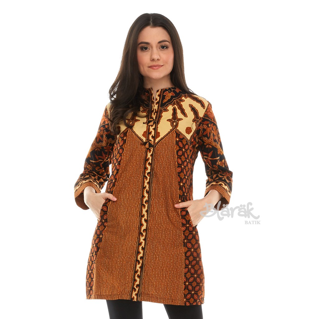 Jual BLARAK - Tunik Sinaran Lima Cokelat | Shopee Indonesia
