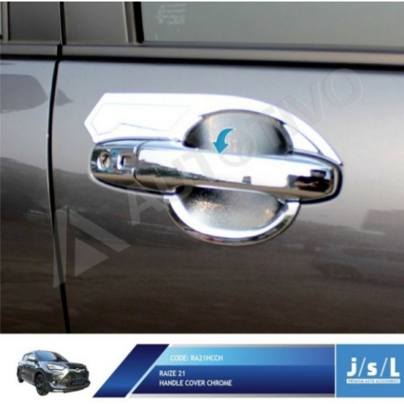 Jual COVER HANDLE MOBIL RAIZE / ROCKY CHROME 2021 JSL | Shopee Indonesia