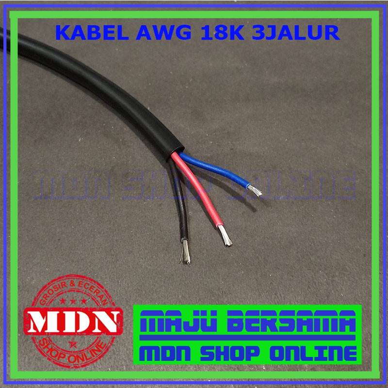 Jual Kabel AWG 18 kecil 3 Jalur Original Jual Per 1 Meter | Shopee Indonesia