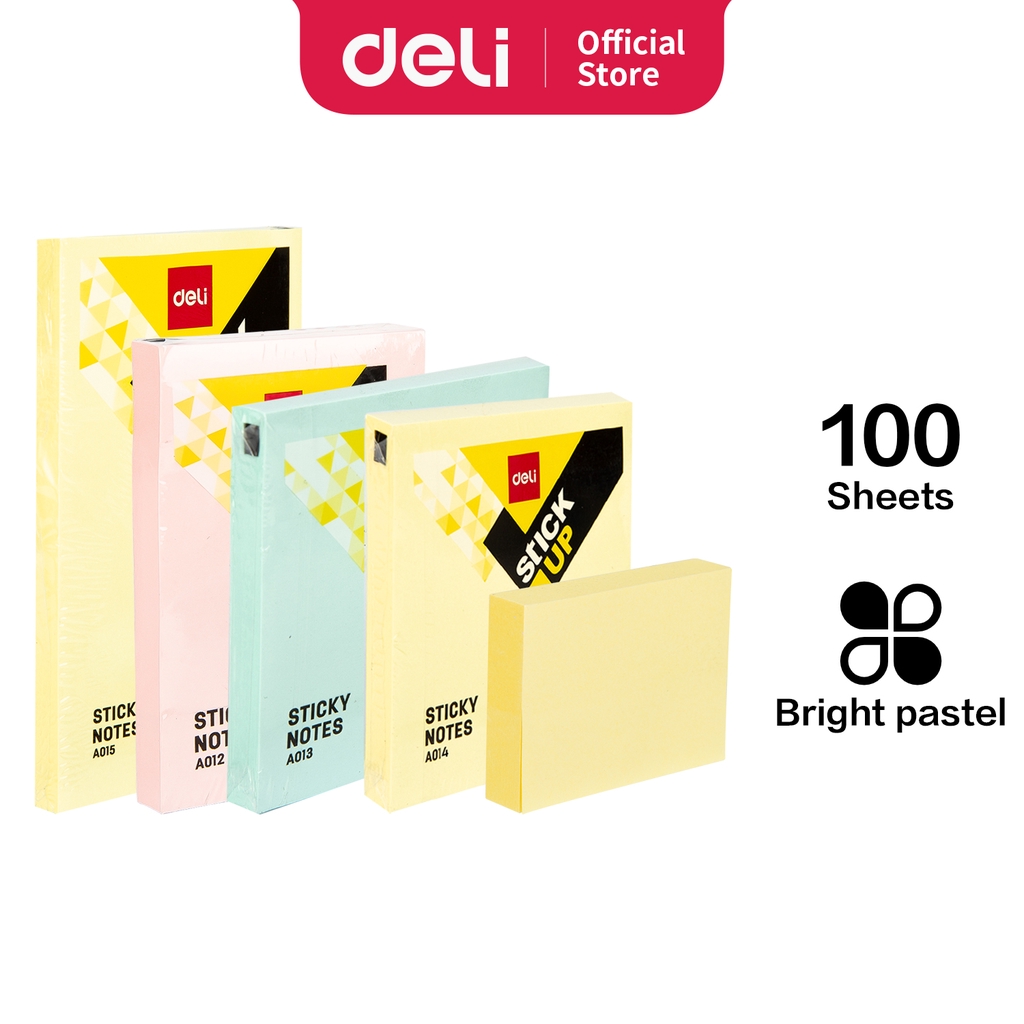 Jual Deli Memo Tempel Sticky Notes 3x 2 100sheets Warna Kuning dan ...