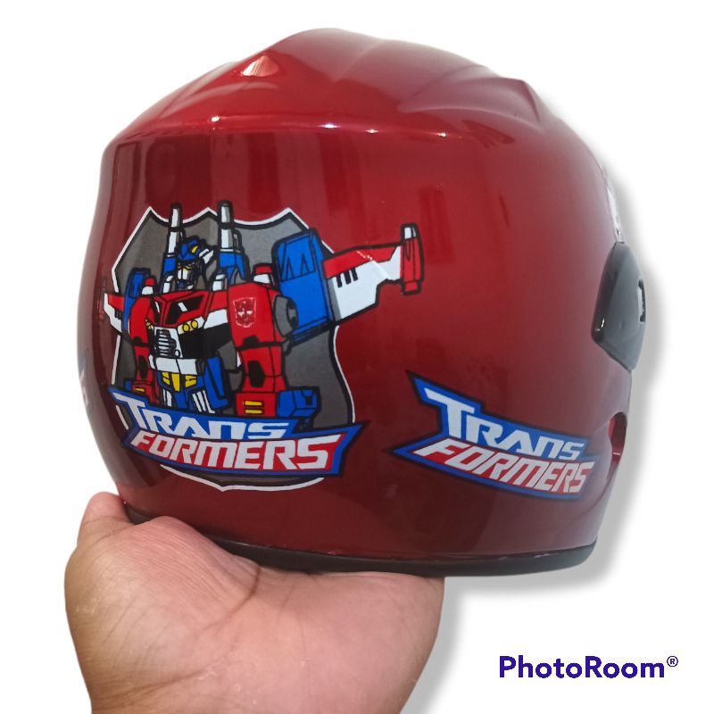 Jual Helm Anak SNI Half Face Karakter Usia 2-5 Tahun TAYO Transformer ...