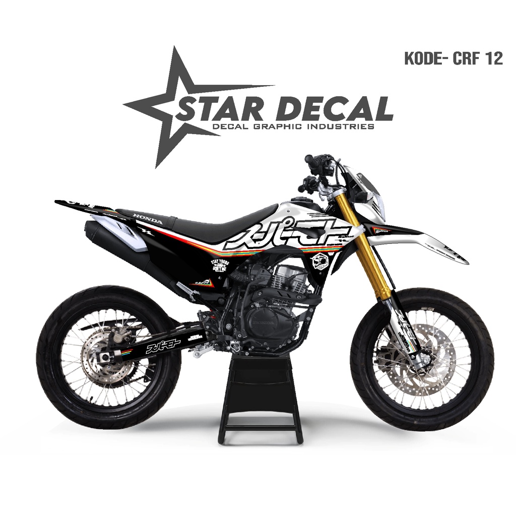 Jual Decal Stiker Motor CRF 150 L full body Hitam SUPERMOTO UNDERCOVER ...