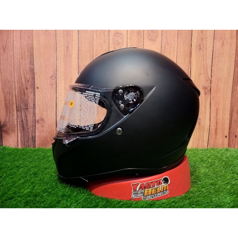 Jual [COD] ZEUS 822 MATT BLACK | ZS-822B | FREE VISOR DARK SMOKE ...