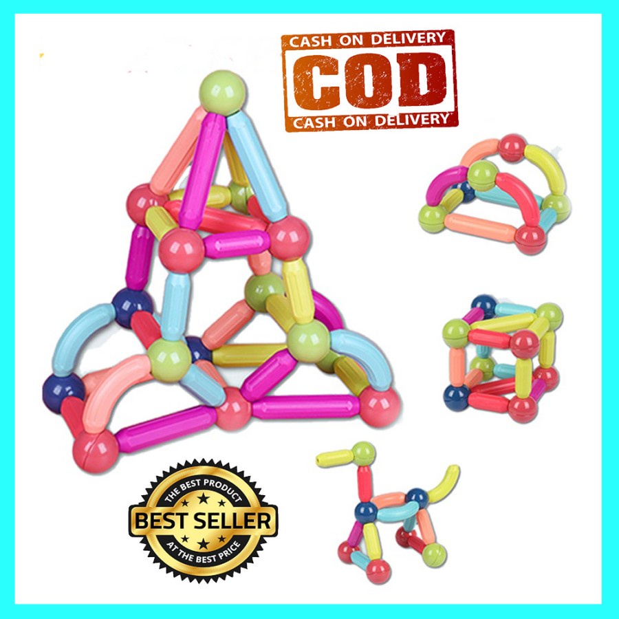Jual Bronsis - Mainan Anak Magnetic Stick Block Merakit Mainan ...