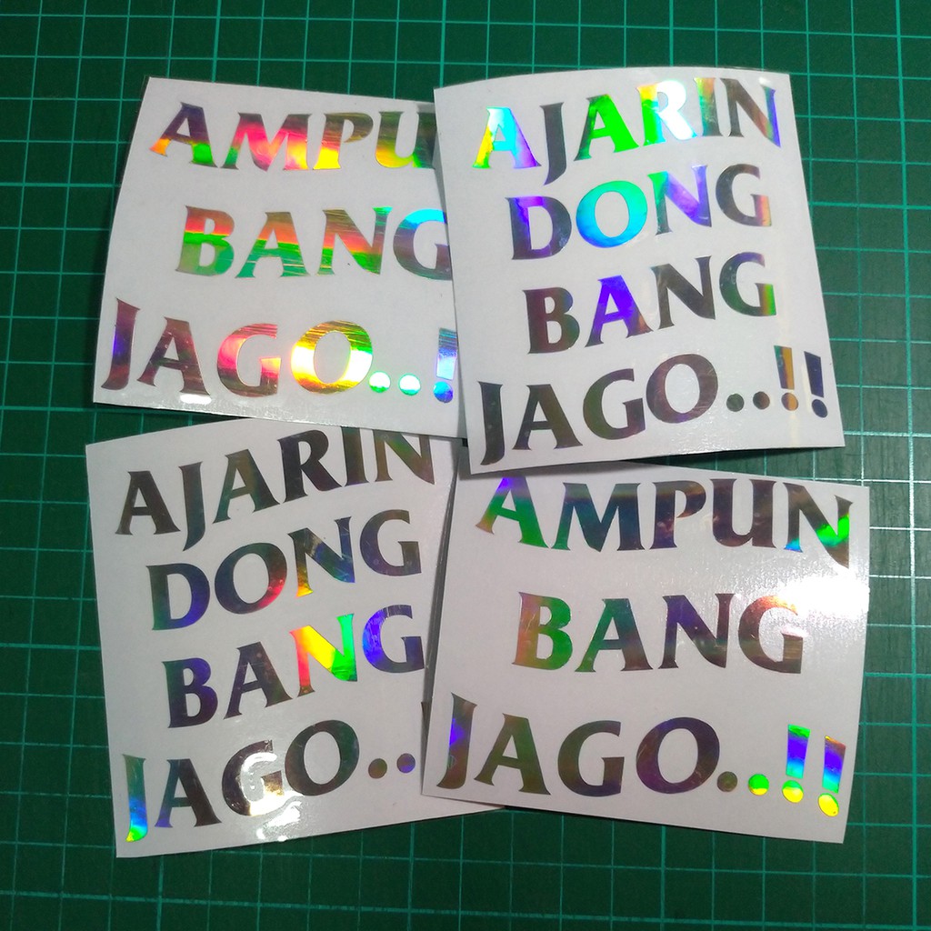 Jual Stiker Cutting Sticker Ampun Bang Jago Stiker Ajarin Dong Bang ...