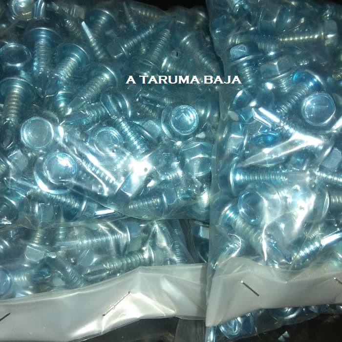 Jual Skrup Baja Ringan 10 X 16 Moon Lion ( L ) isi 100 pcs - Paku Reng ...