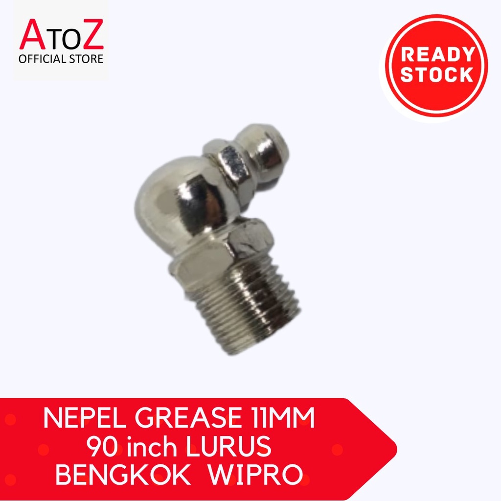 Jual NEPEL GREASE 11MM 90 inch LURUS BENGKOK GREASE FITTINGS WIPRO ...