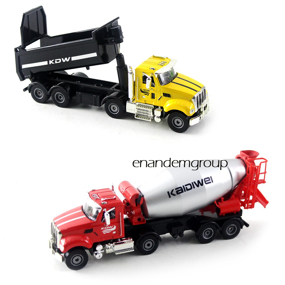 Jual Diecast Miniatur Mainan Mobil Dump Truk dan Truk Molen Metal US ...