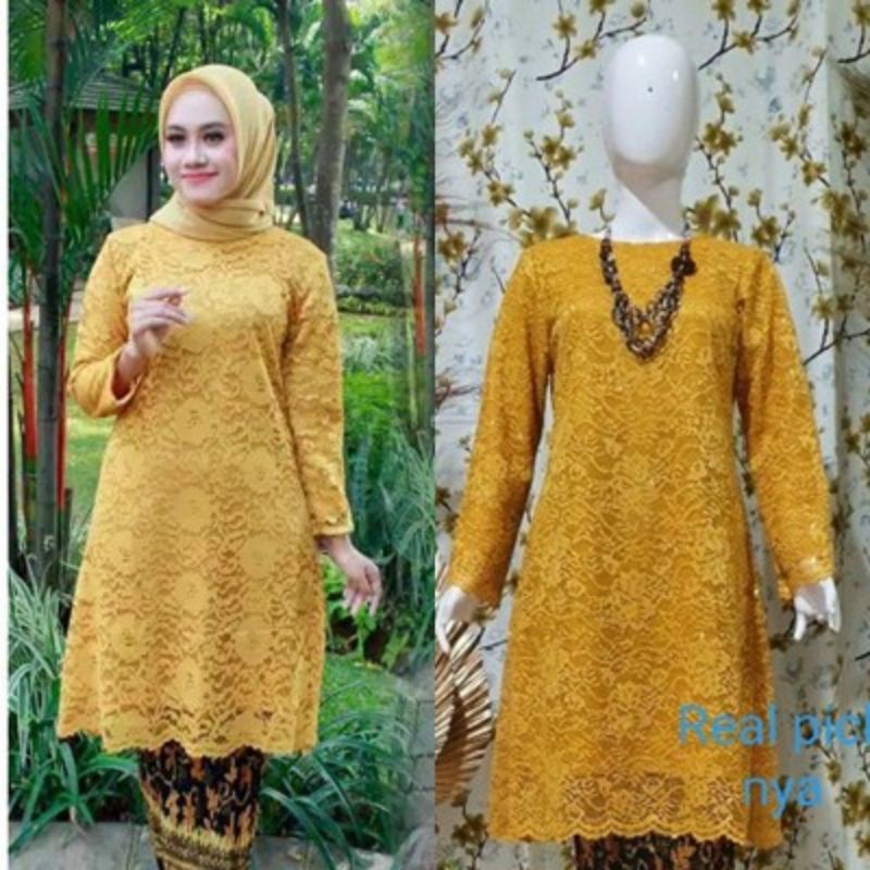 Jual SETELAN KEBAYA BROKAT MODERN KEBAYA TUNIK BRUKAT KEBAYA TUNIK ...