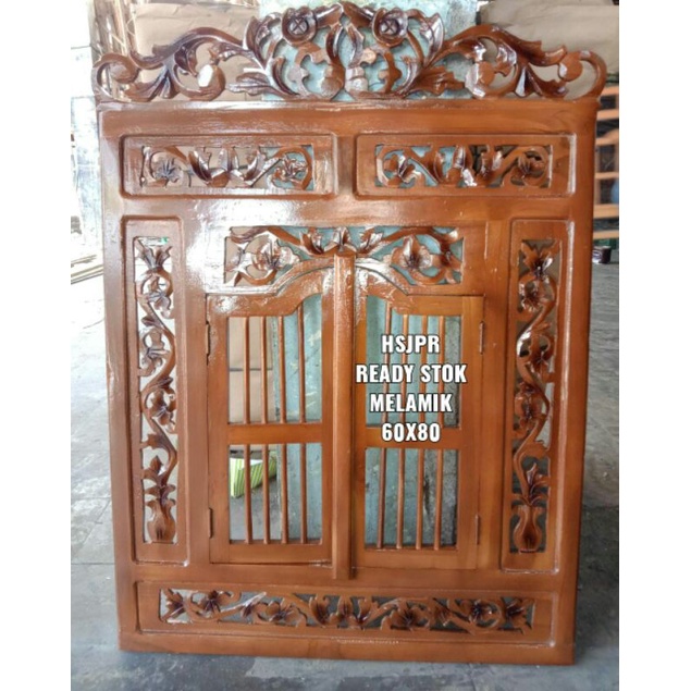 Jual READY STOK jendela kaca/krepyak 60x80 (packing FREE BUBBLE WARP ...