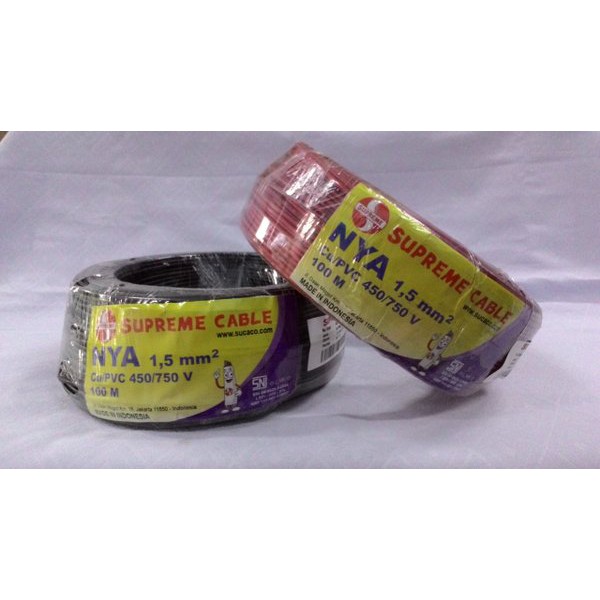 Jual Kabel NYA SUPREME 1x1.5 1.5MM 1,5 MM 100MTR 100 MTR SUPREME KAWAT TUNGGAL 100METER 100 ...