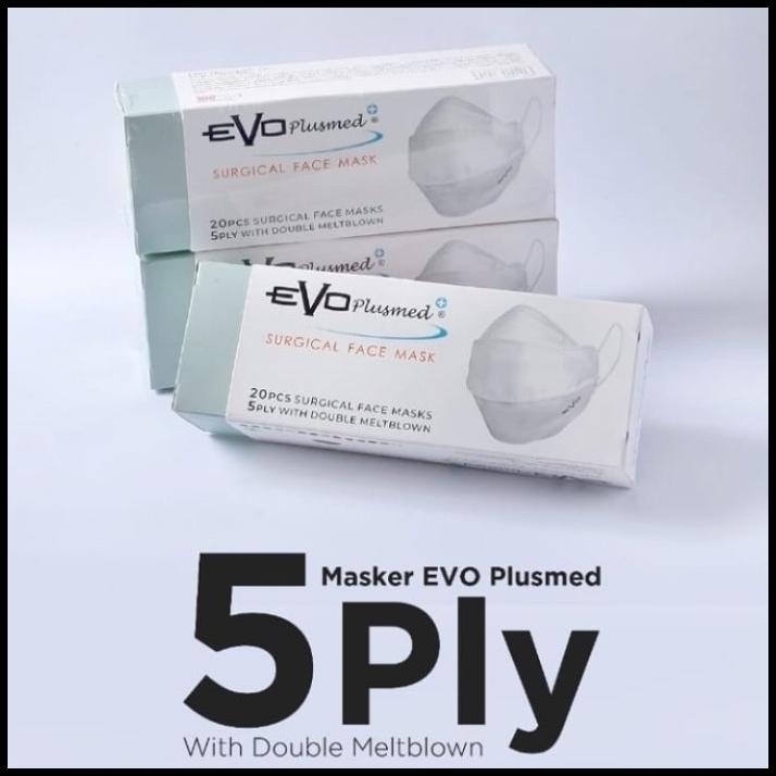 Jual [5 Ply] Evo Plusmed Surgical Face Mask [Box Isi 20 Pcs] | Shopee ...