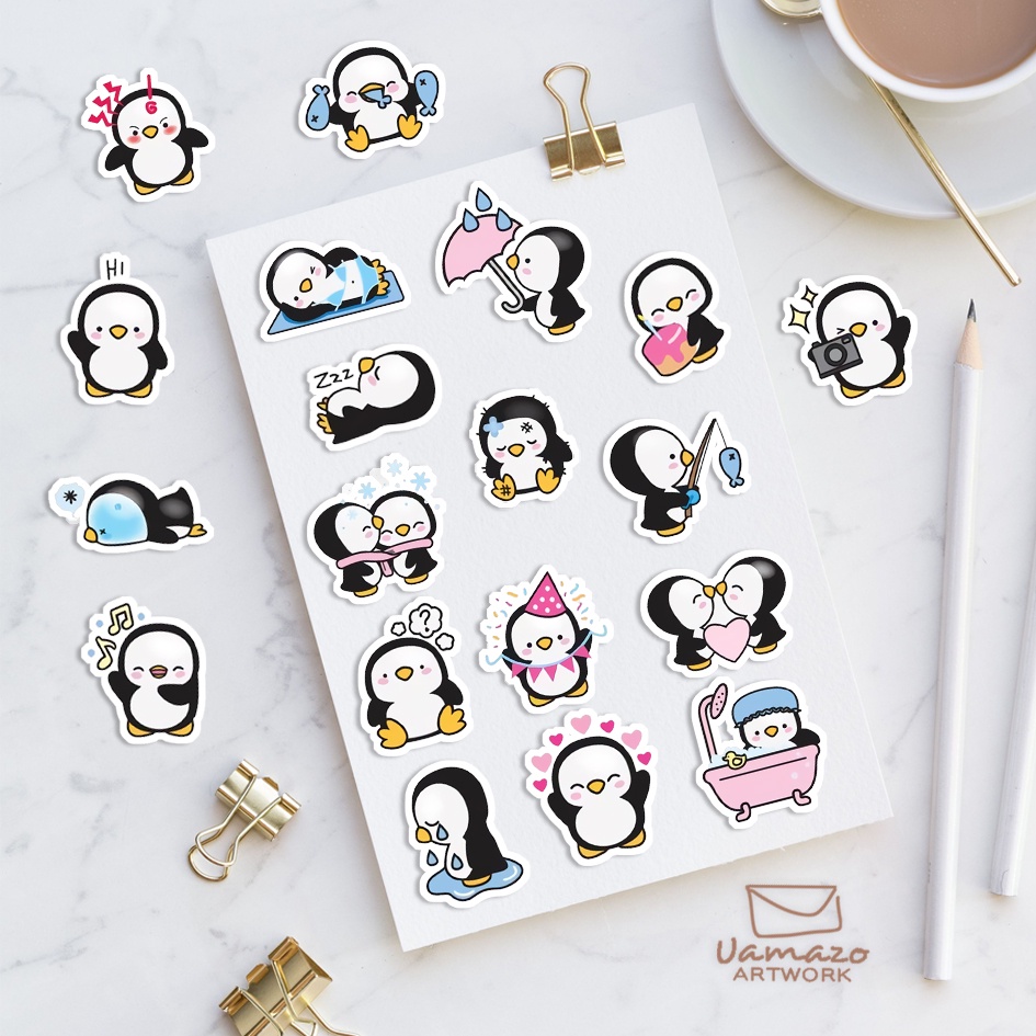 Jual Sticker Tumblr / Penguin Cute / Sticker Pack / Sticker Lucu ...