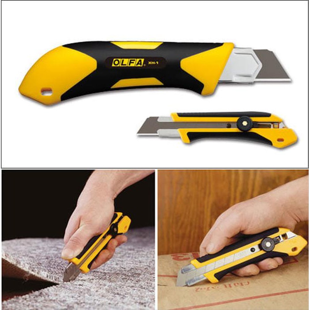 Jual OLFA XH-1 Pisau Cutter 25mm Fiberglass-Reinforced Ratchet-Lock Utility Knife | Shopee Indonesia
