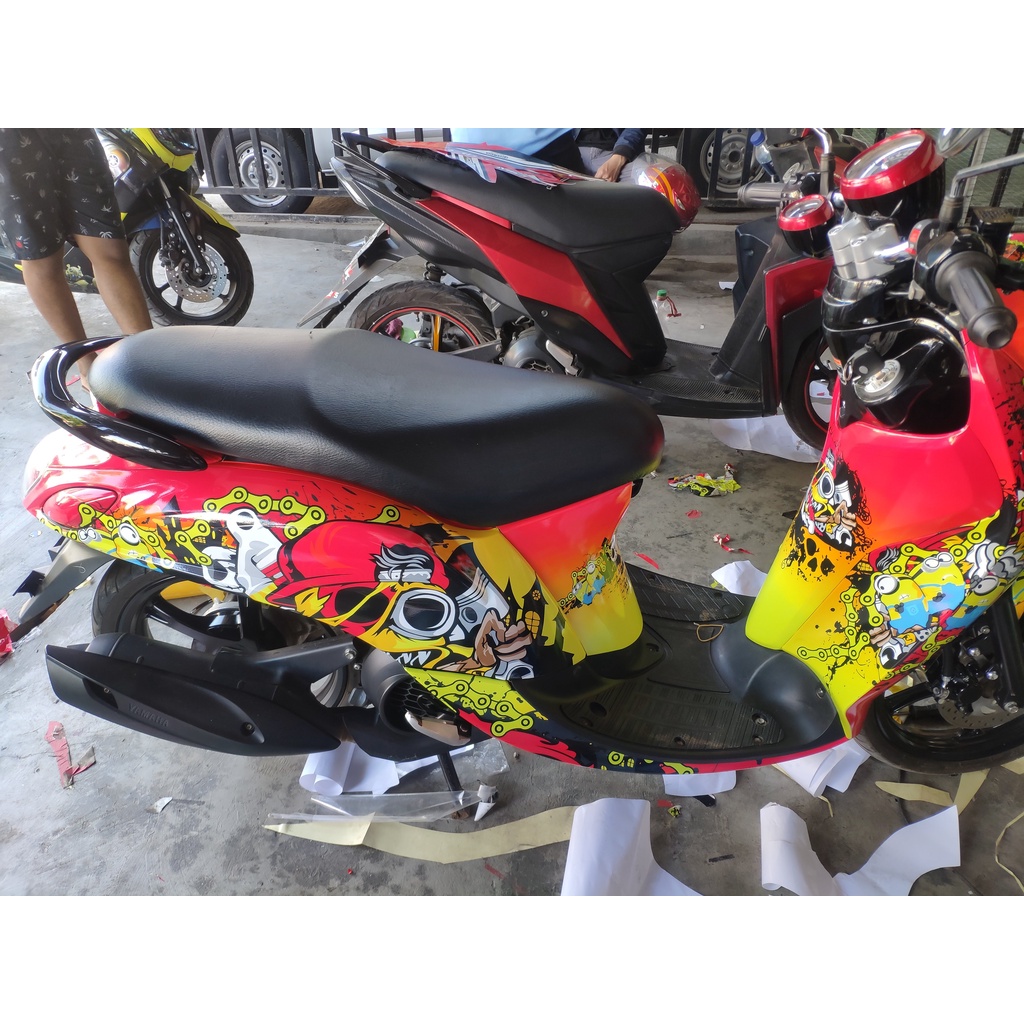 Jual Stiker Fino Decal Full Body Fino Premium Motif Orange Minion's ...