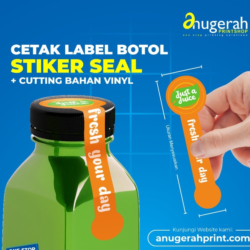 Jual Cetak Label Stiker Seal Segel Botol Minuman Penutup Botol Vinyl ...